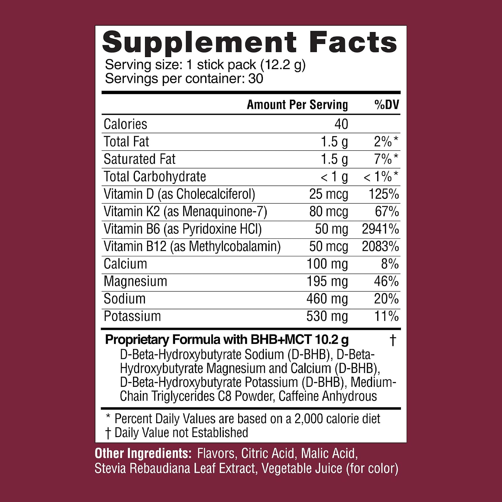 Real Ketones drink mix with essential minerals