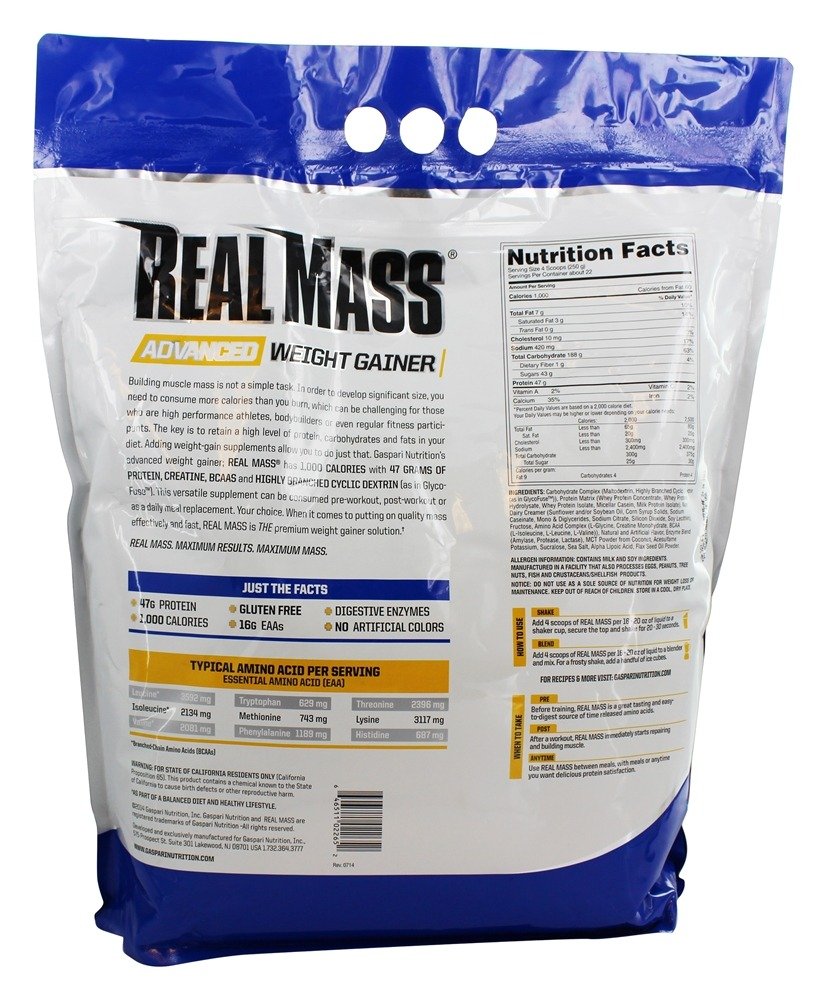 Real Mass weight gainers for recovery