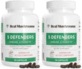 Real Mushrooms 5 Defenders capsules for immunity