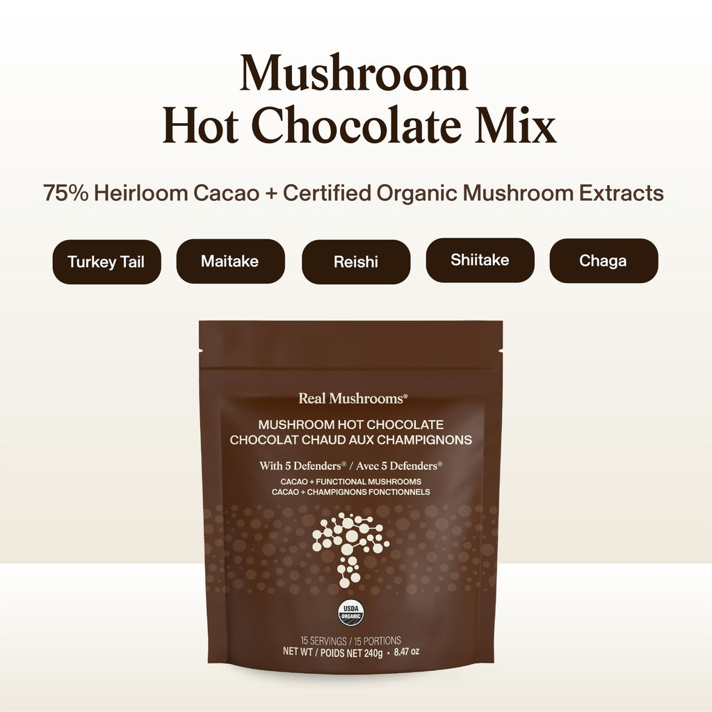 real mushrooms cacao beverage mix