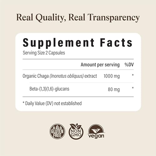 real mushrooms chaga for natural energy