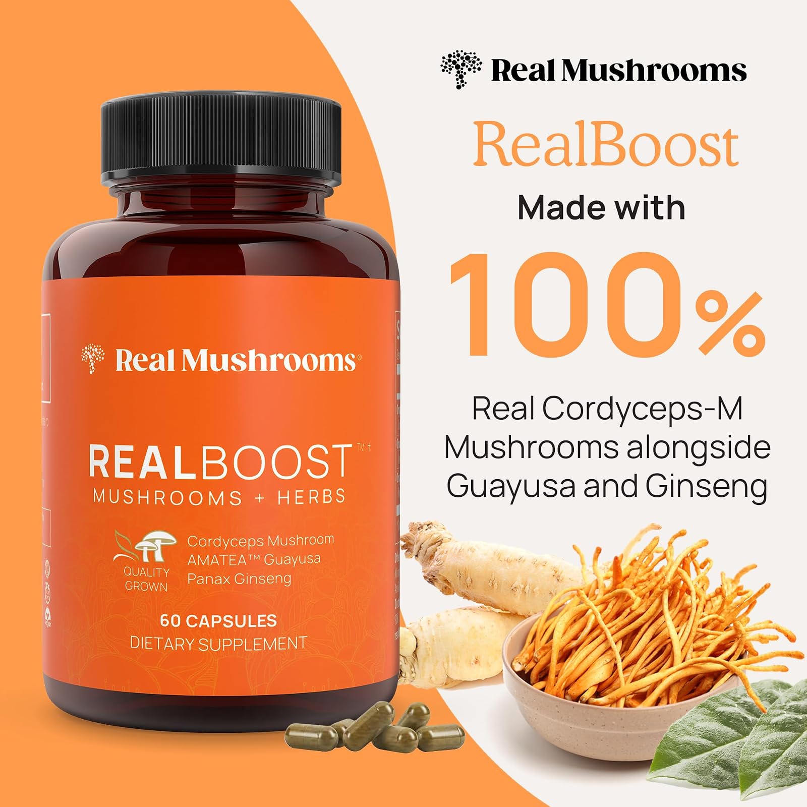 real mushrooms cordyceps supplement