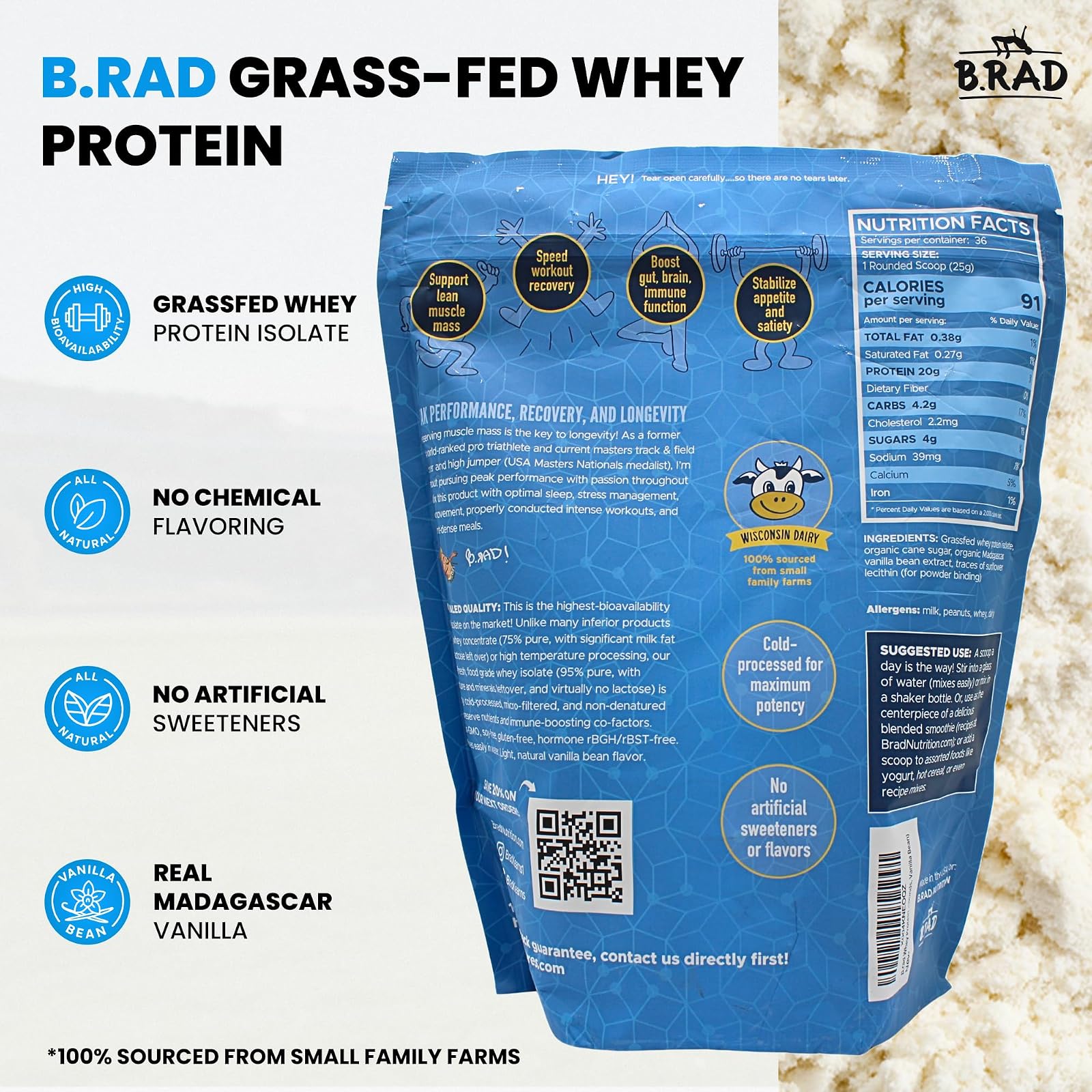 real vanilla bean whey protein