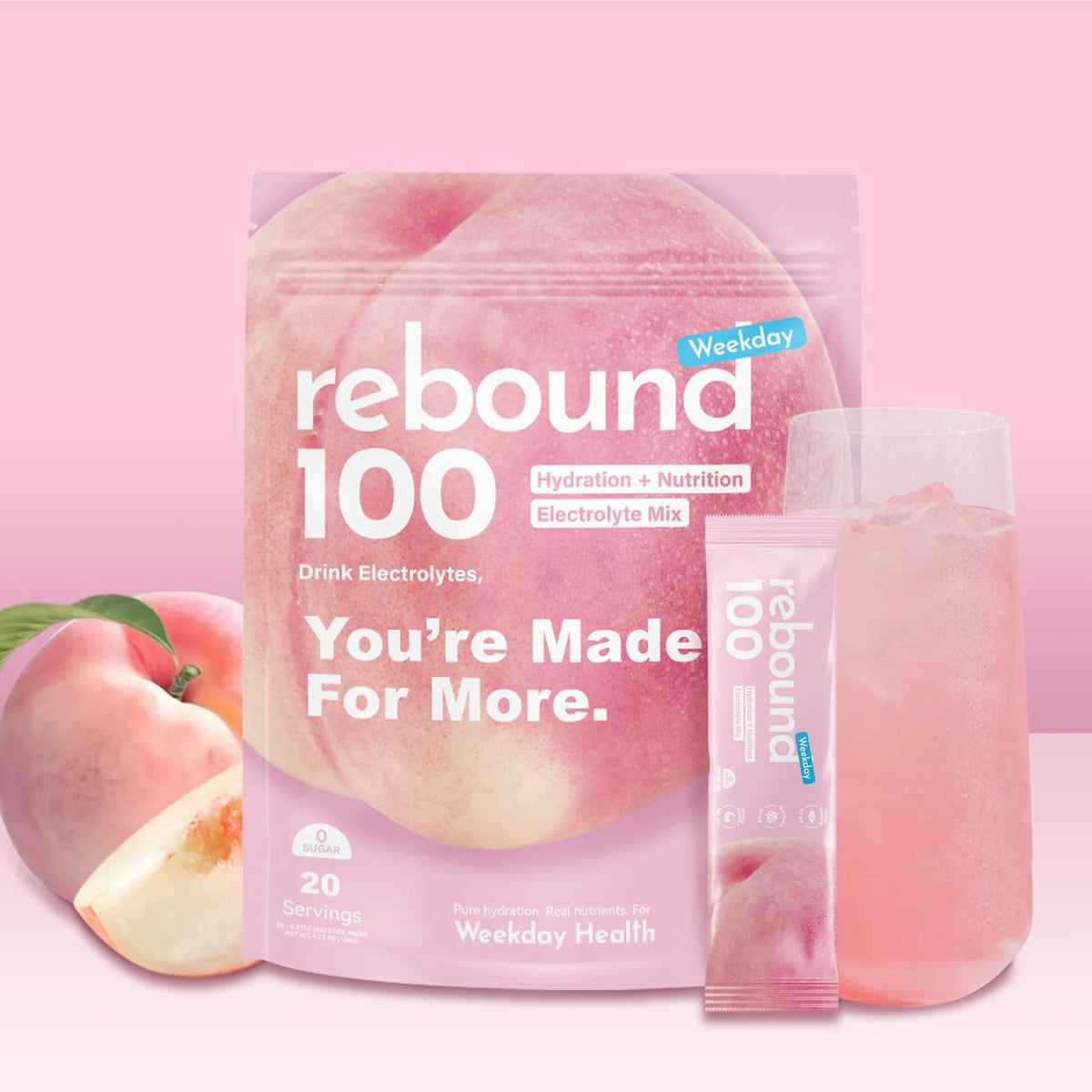 Rebound electrolyte powder for hydration