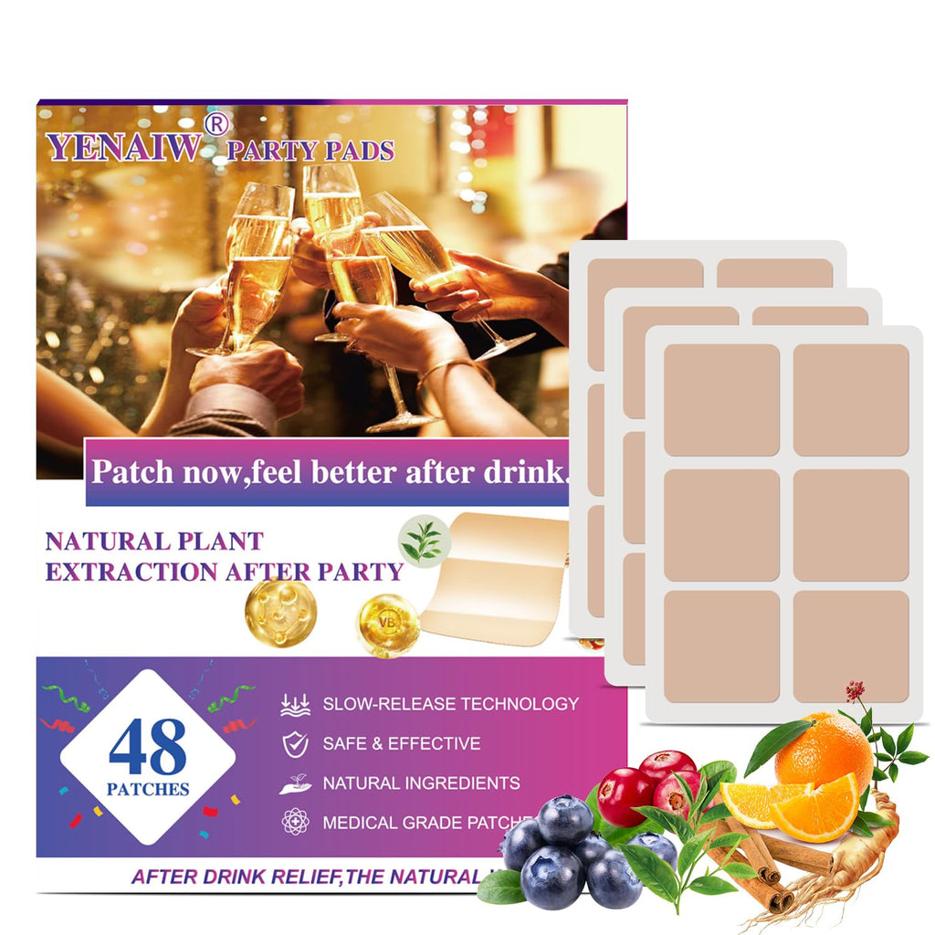 Recovery patches for hangover relief