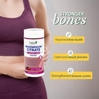 Red berry flavour magnesium citrate powder
