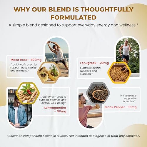 Red, black, yellow maca capsules
