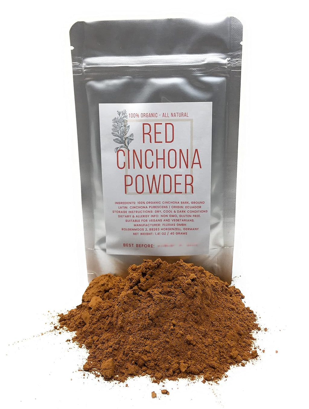 Red cinchona powder for herbal tea