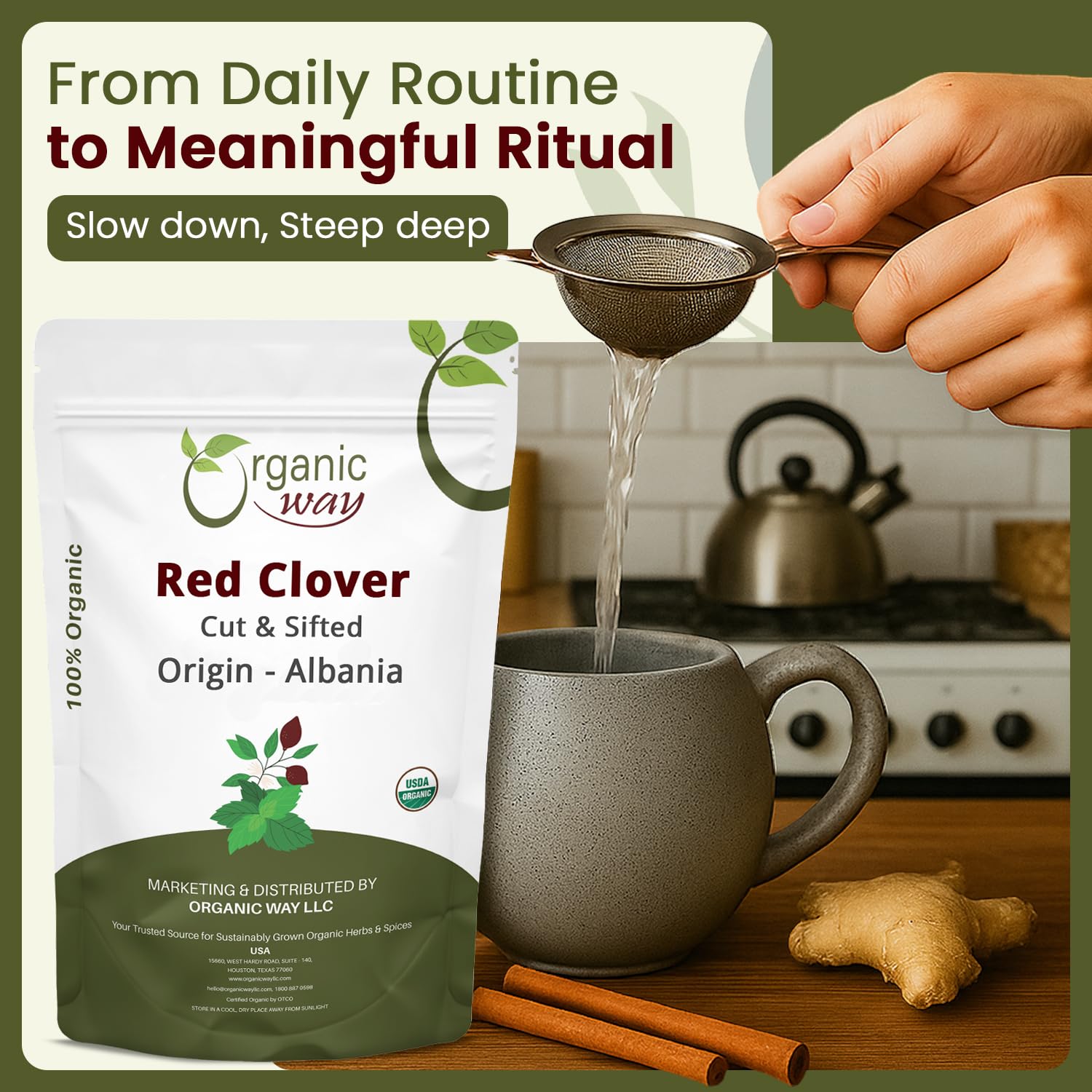 red clover tea for relaxation