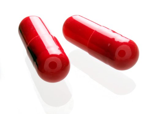 Red empty capsules for blended supplements