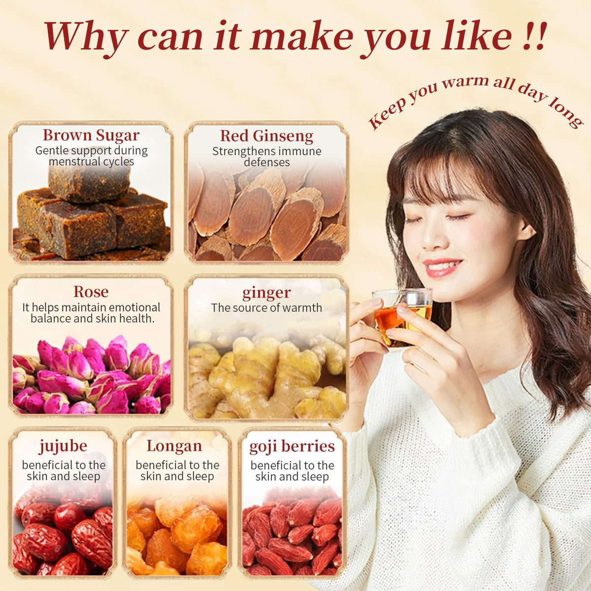 Red ginseng and goji berry blend