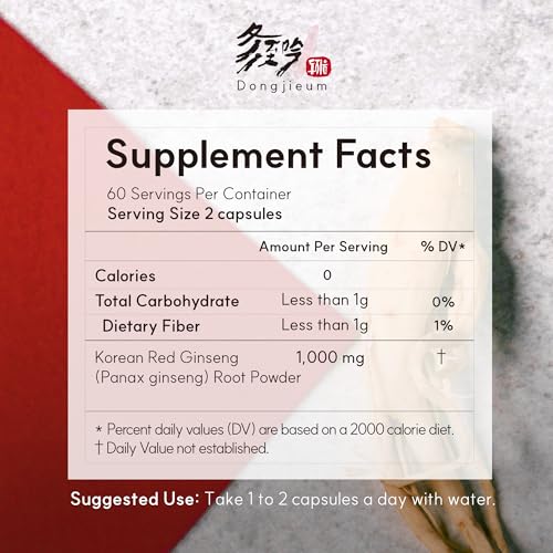 red ginseng capsules for vitality