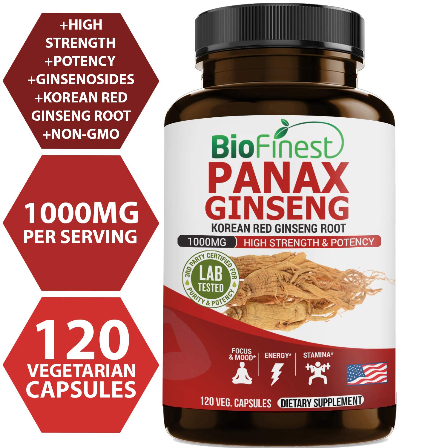 Red ginseng root for mood support