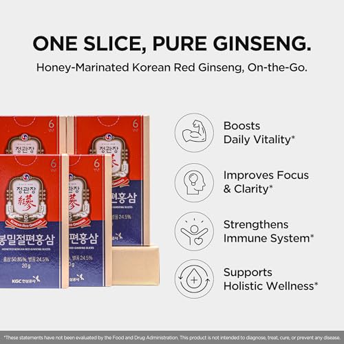 Red ginseng slices for natural stamina