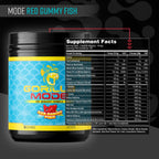 Red gummy fish flavour pre workout