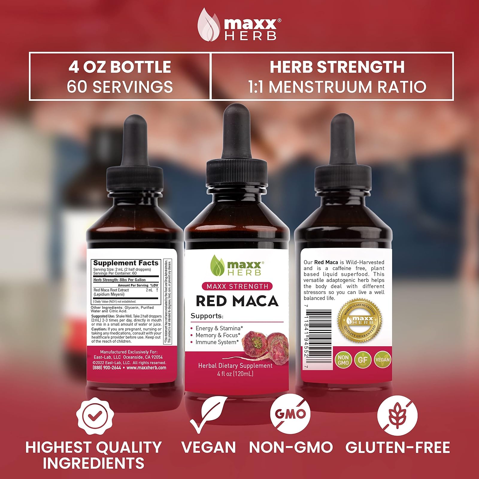 Red Maca extract for vitality