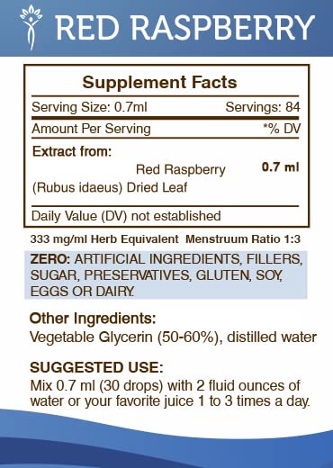 Red raspberry tincture for immune support