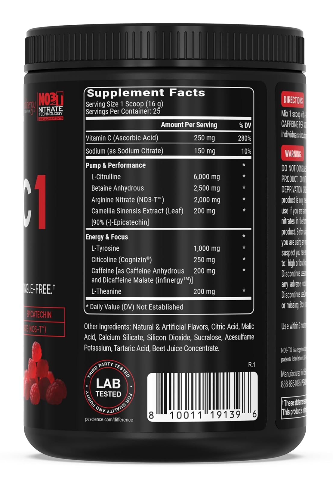 Red Razz Candy flavour pre-workout