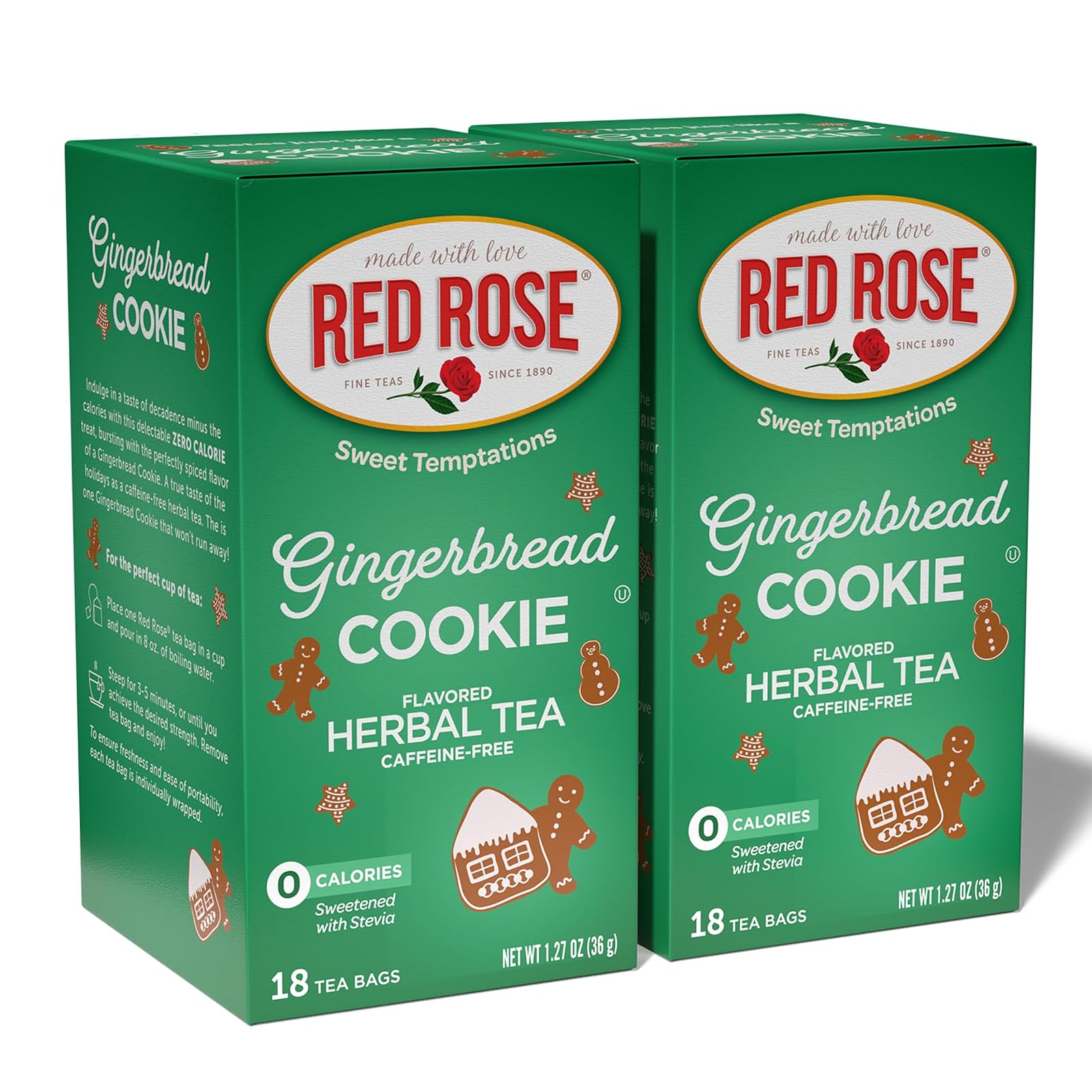 Red Rose gingerbread cookie herbal tea