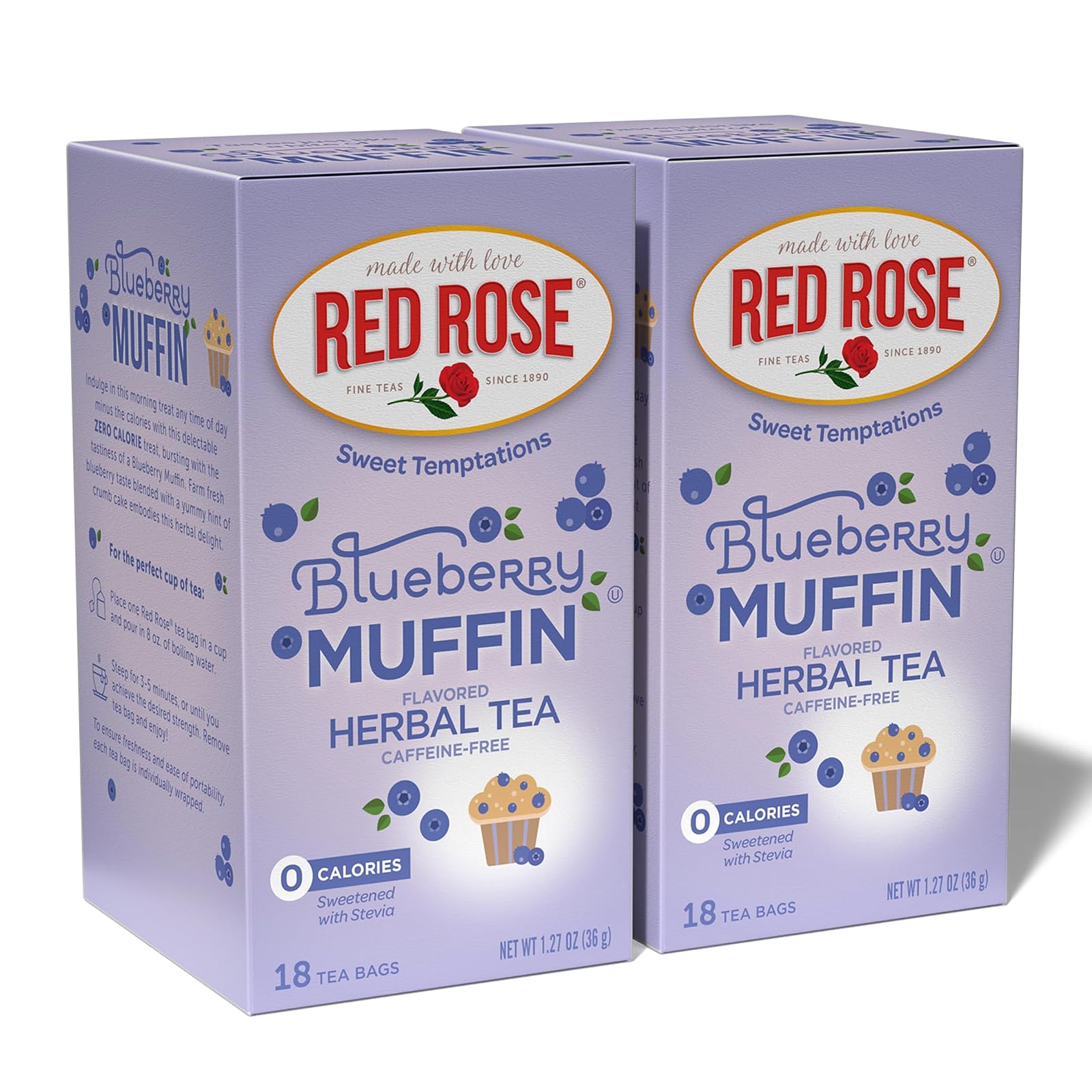 Red Rose herbal tea blueberry flavor