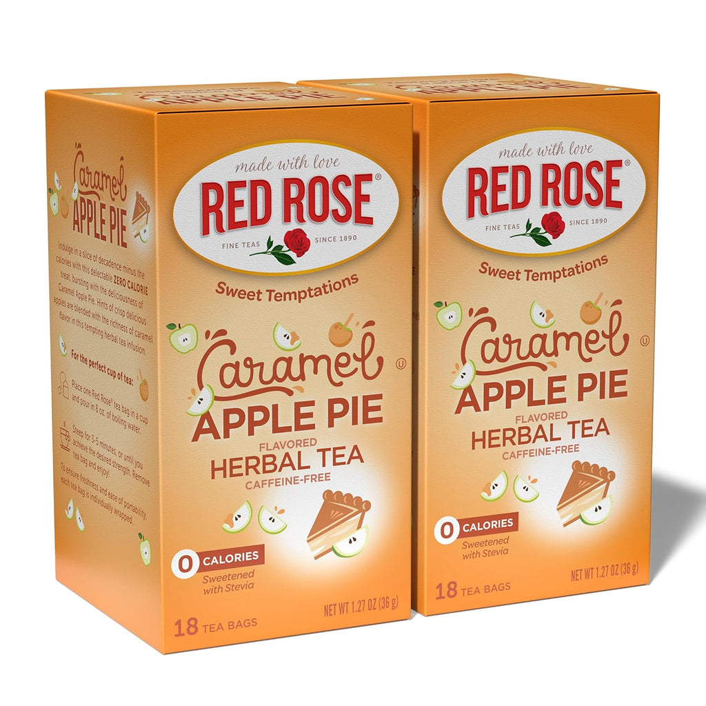Red Rose herbal tea caramel apple pie