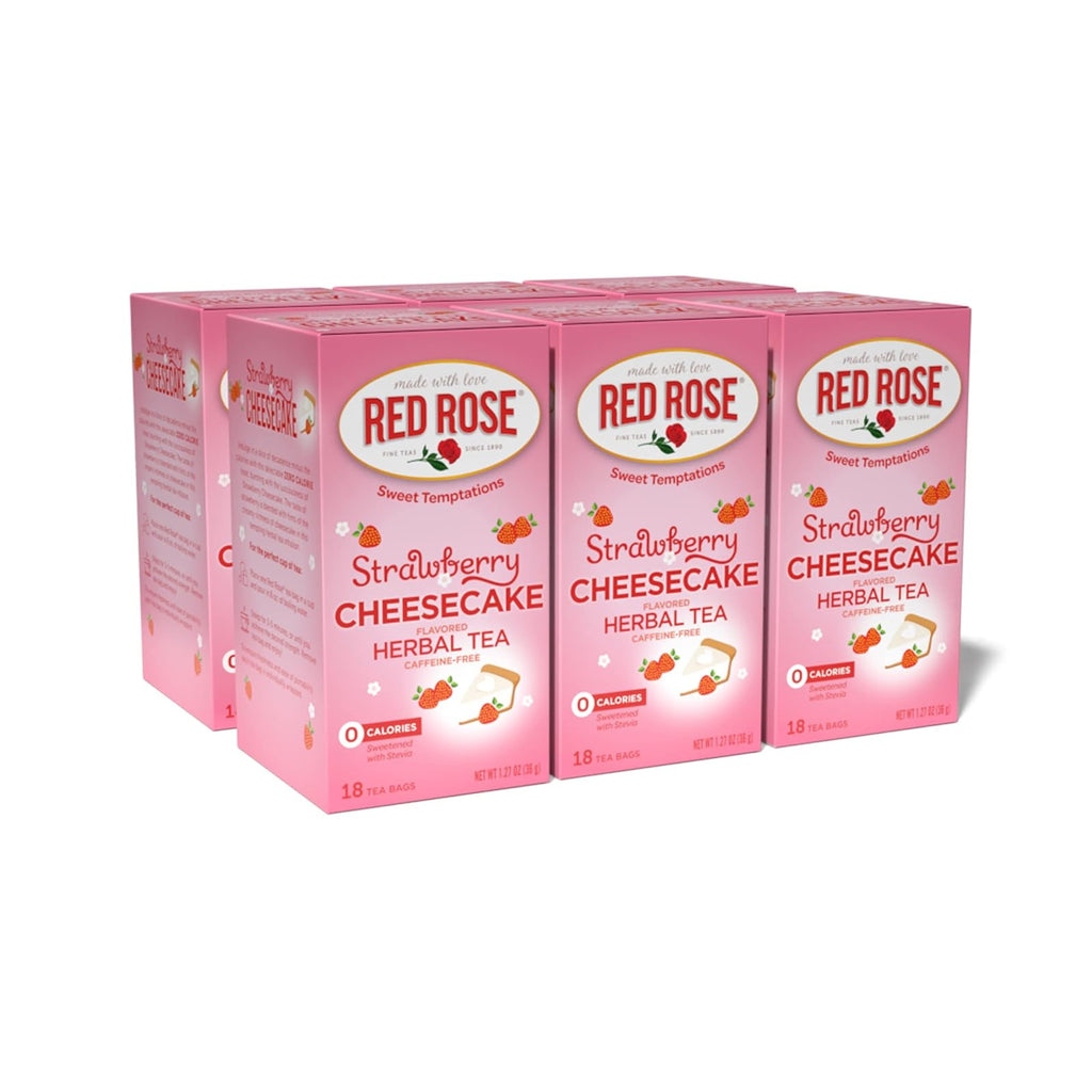 Red Rose herbal tea strawberry cheesecake