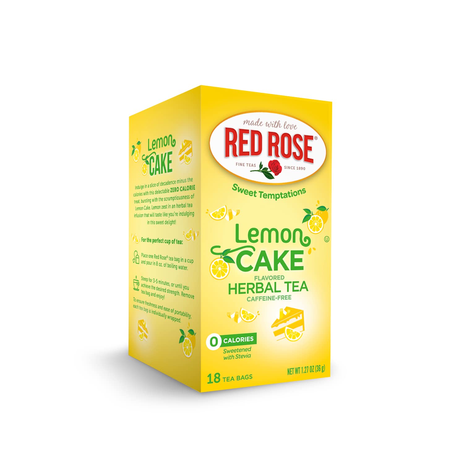 Red Rose herbal tea with lemon flavour