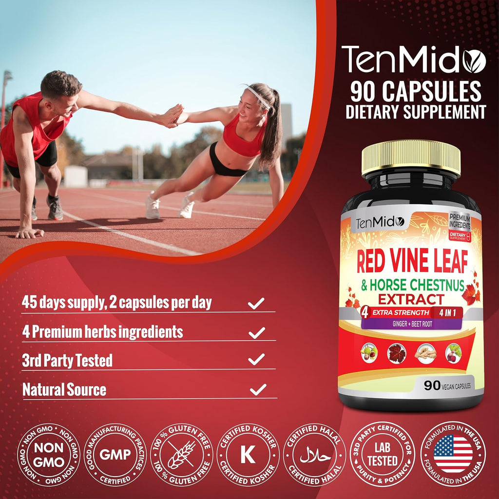 Red Vine Leaf Extract for wellness