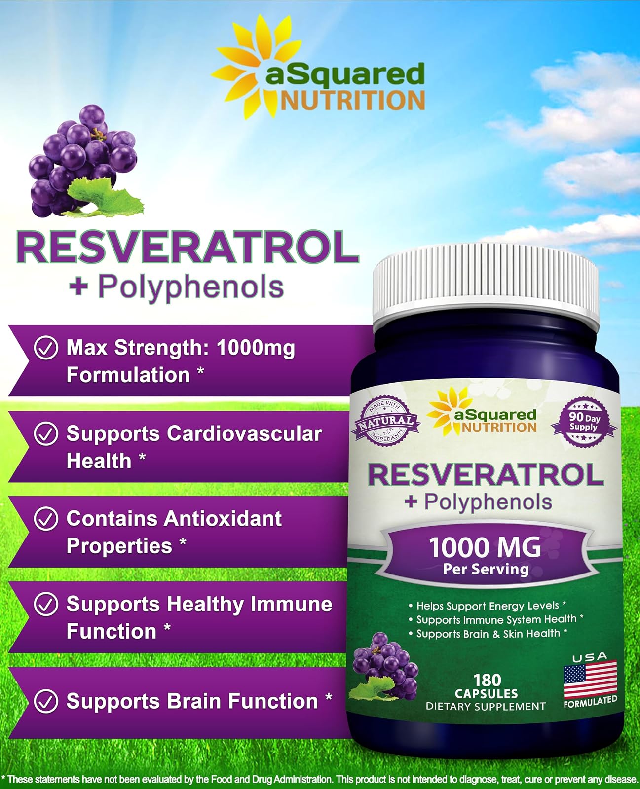 Red wine extract antioxidant capsules