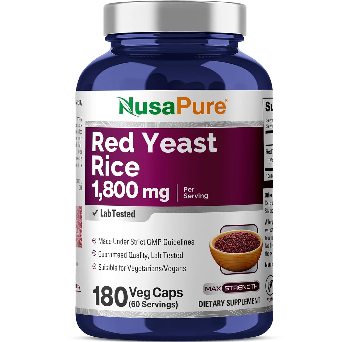 Red Yeast Rice 1800 mg capsules