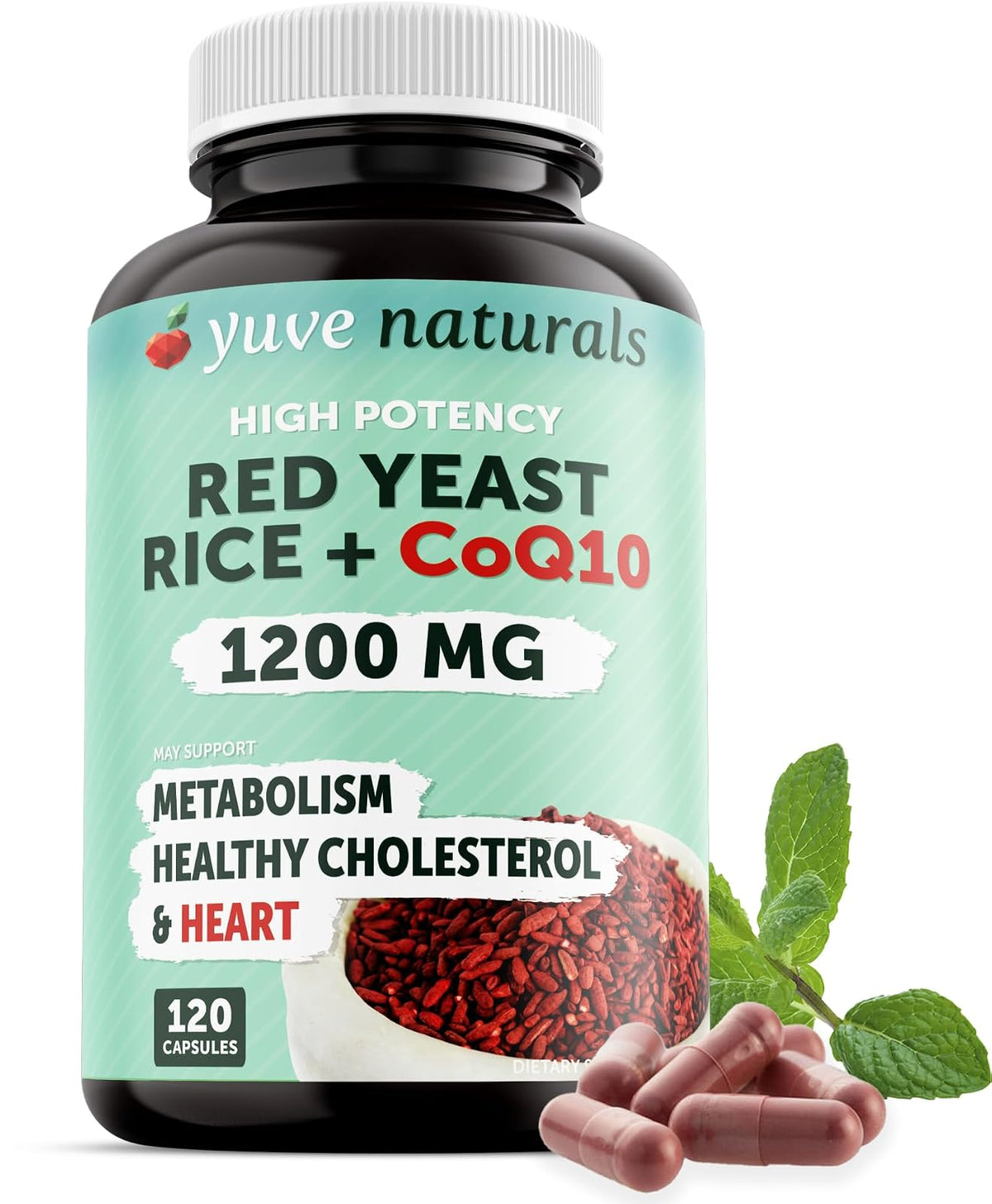 Red yeast rice capsules for heart health
