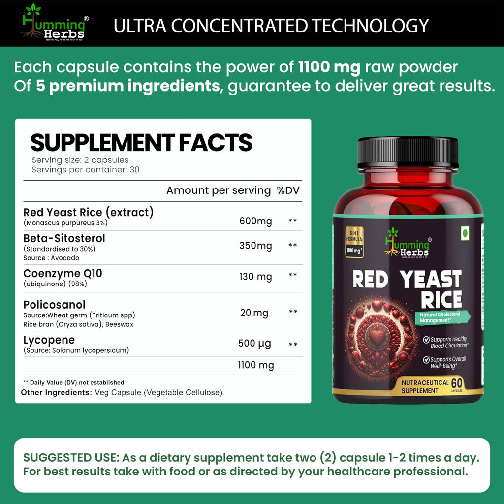red yeast rice capsules with CoQ10 benefits