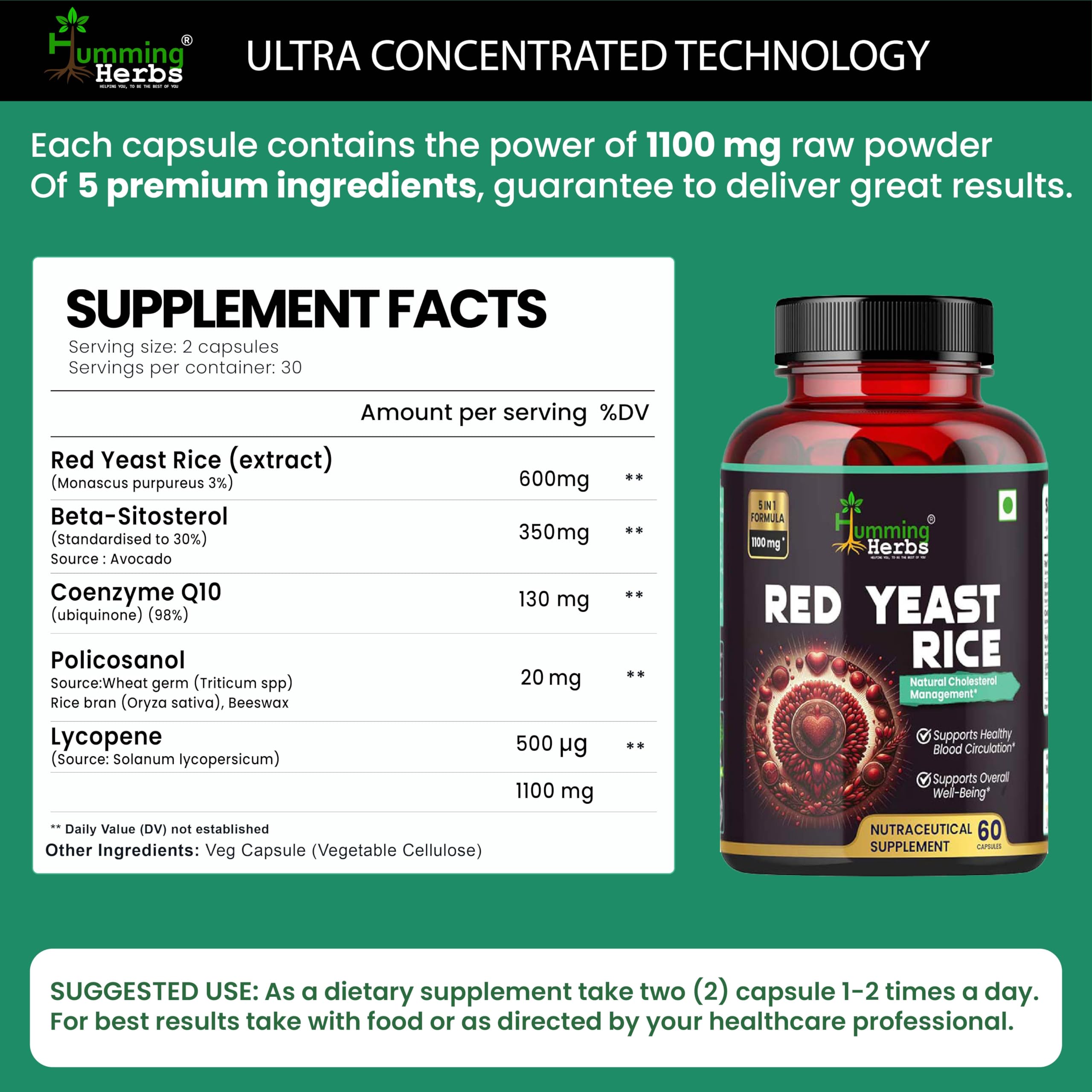 red yeast rice capsules with CoQ10 benefits