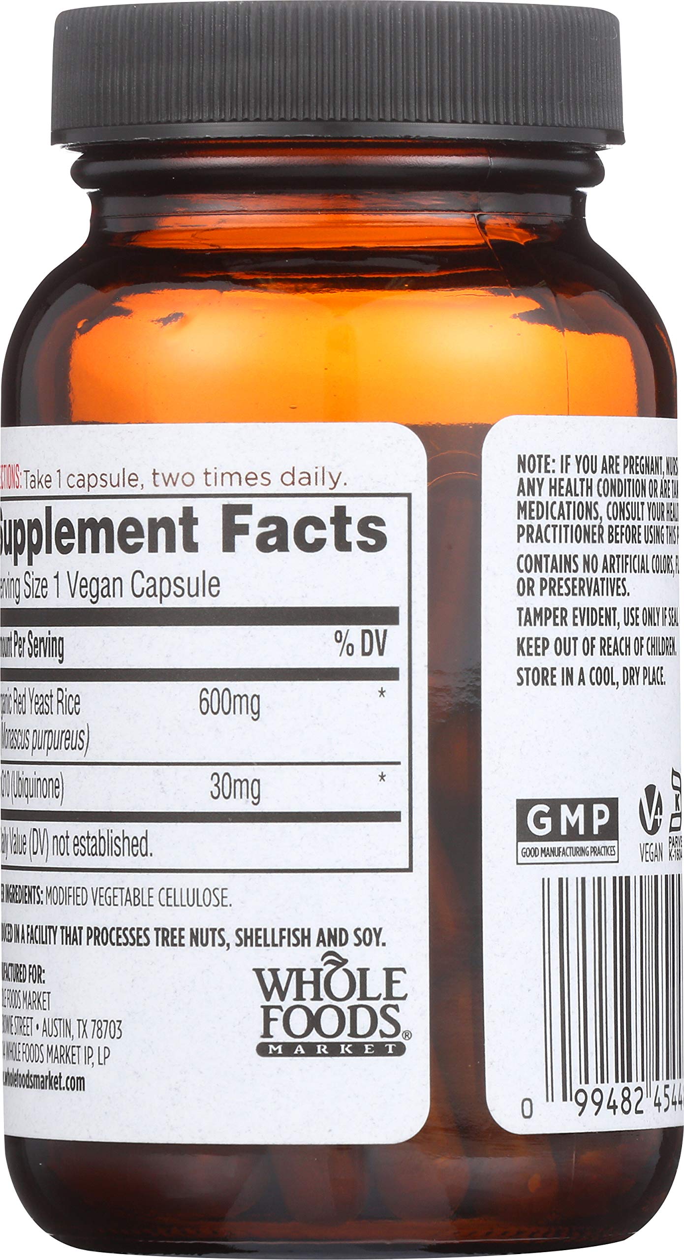 red yeast rice dietary supplement capsules