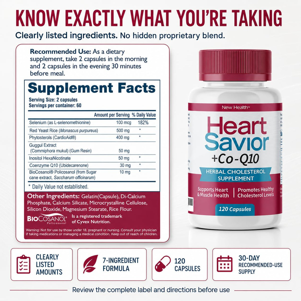 red yeast rice multivitamins for heart health