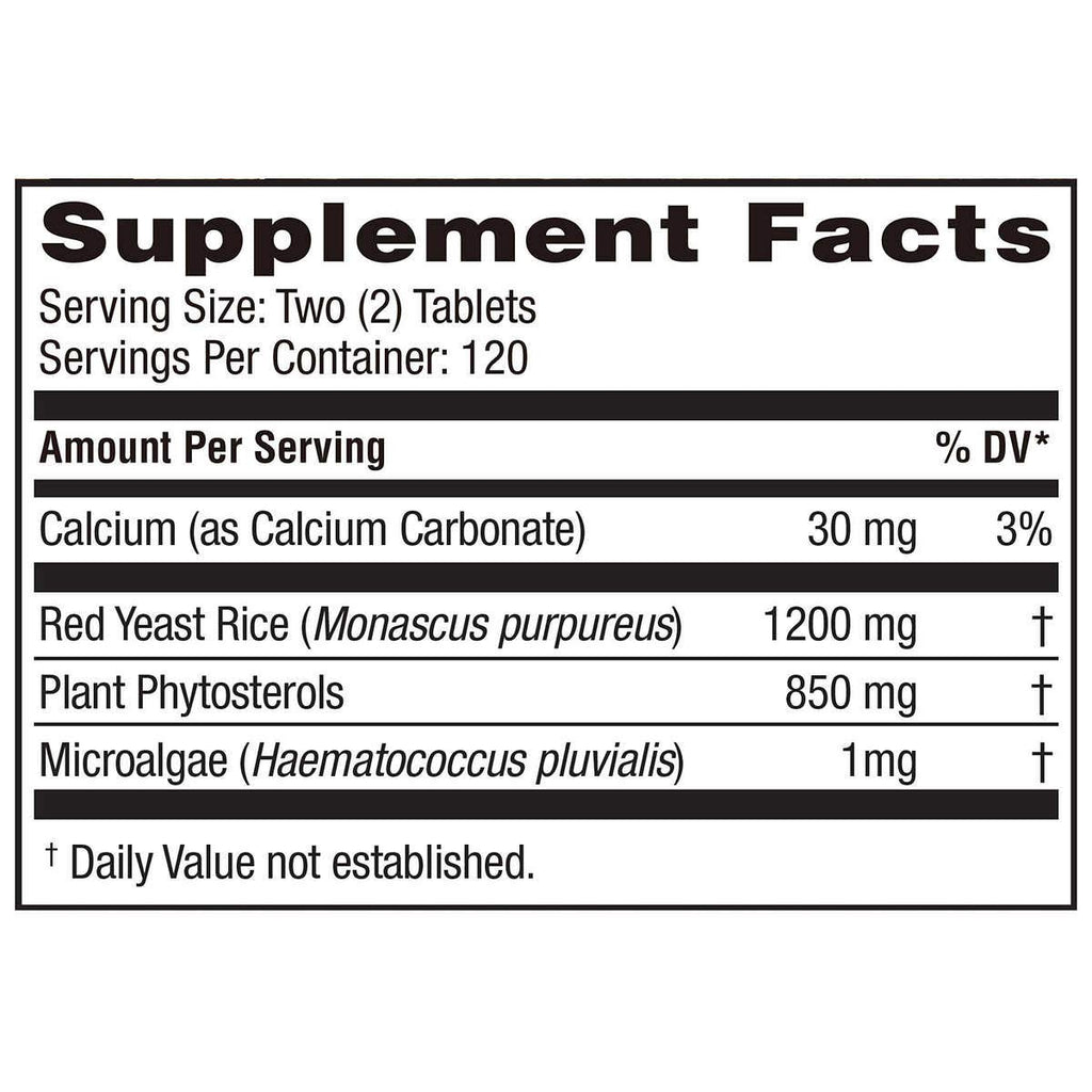 red yeast rice plus 1200 mg tablets
