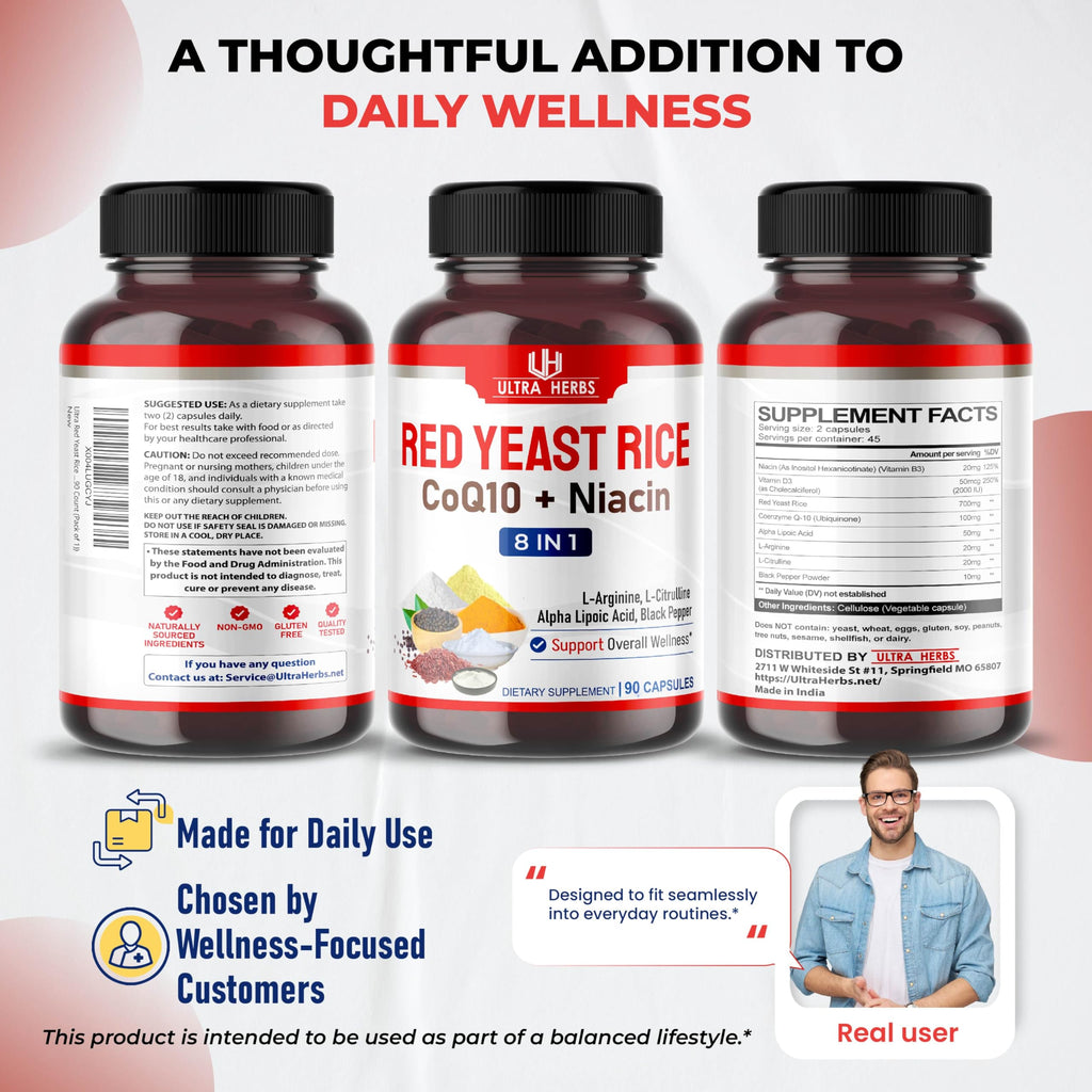 red yeast rice supplement for active lifestyle