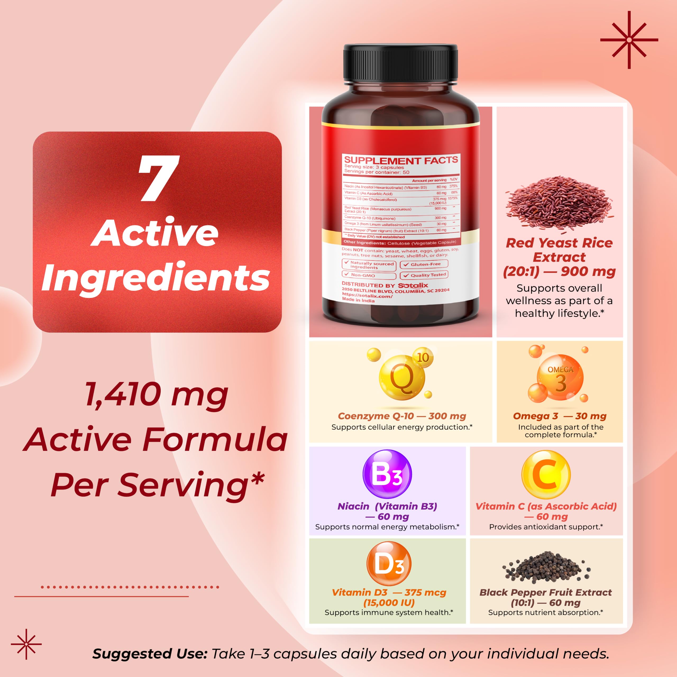 red yeast rice supplement for overall wellness