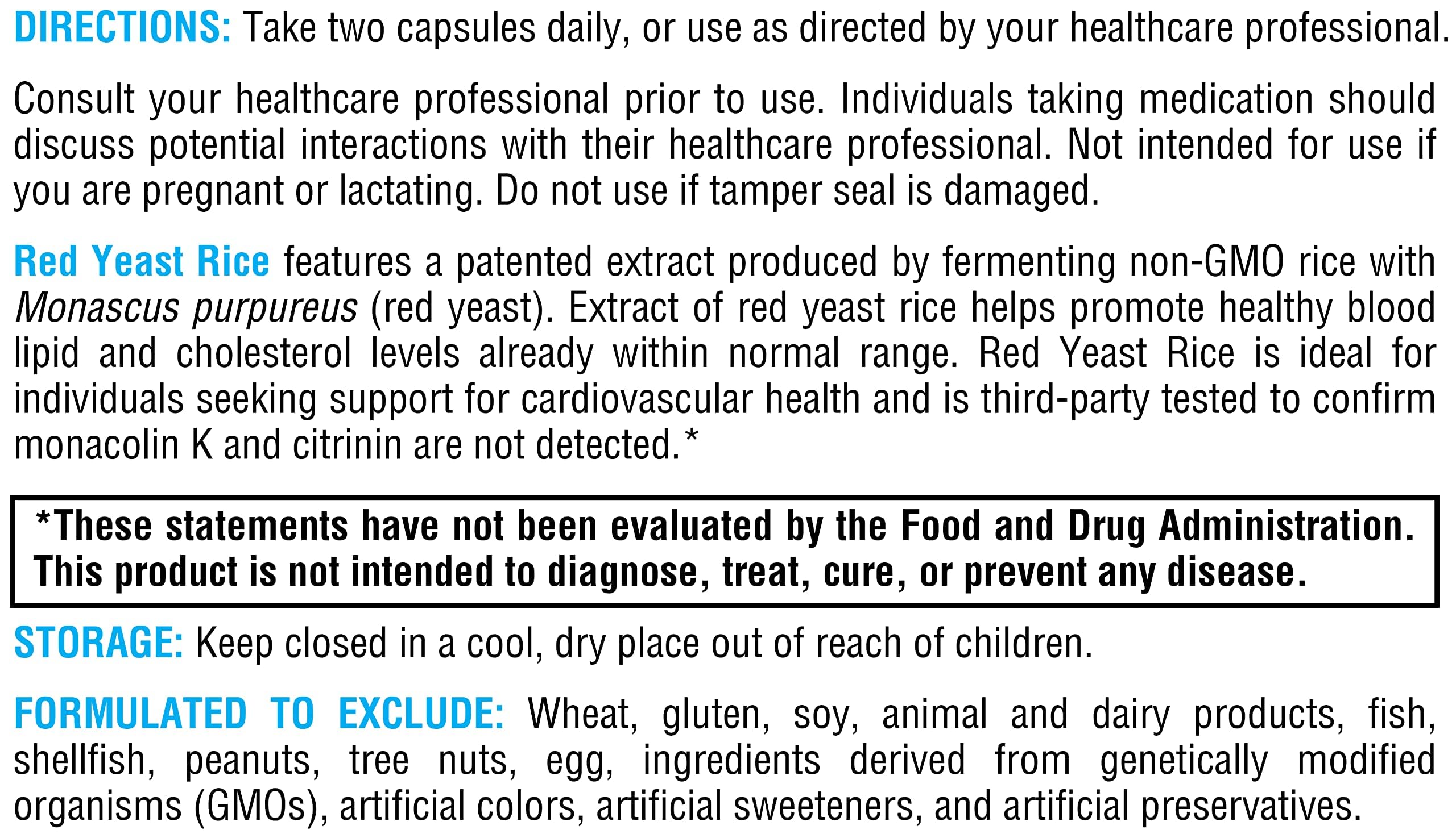 red yeast rice supplement for vitality