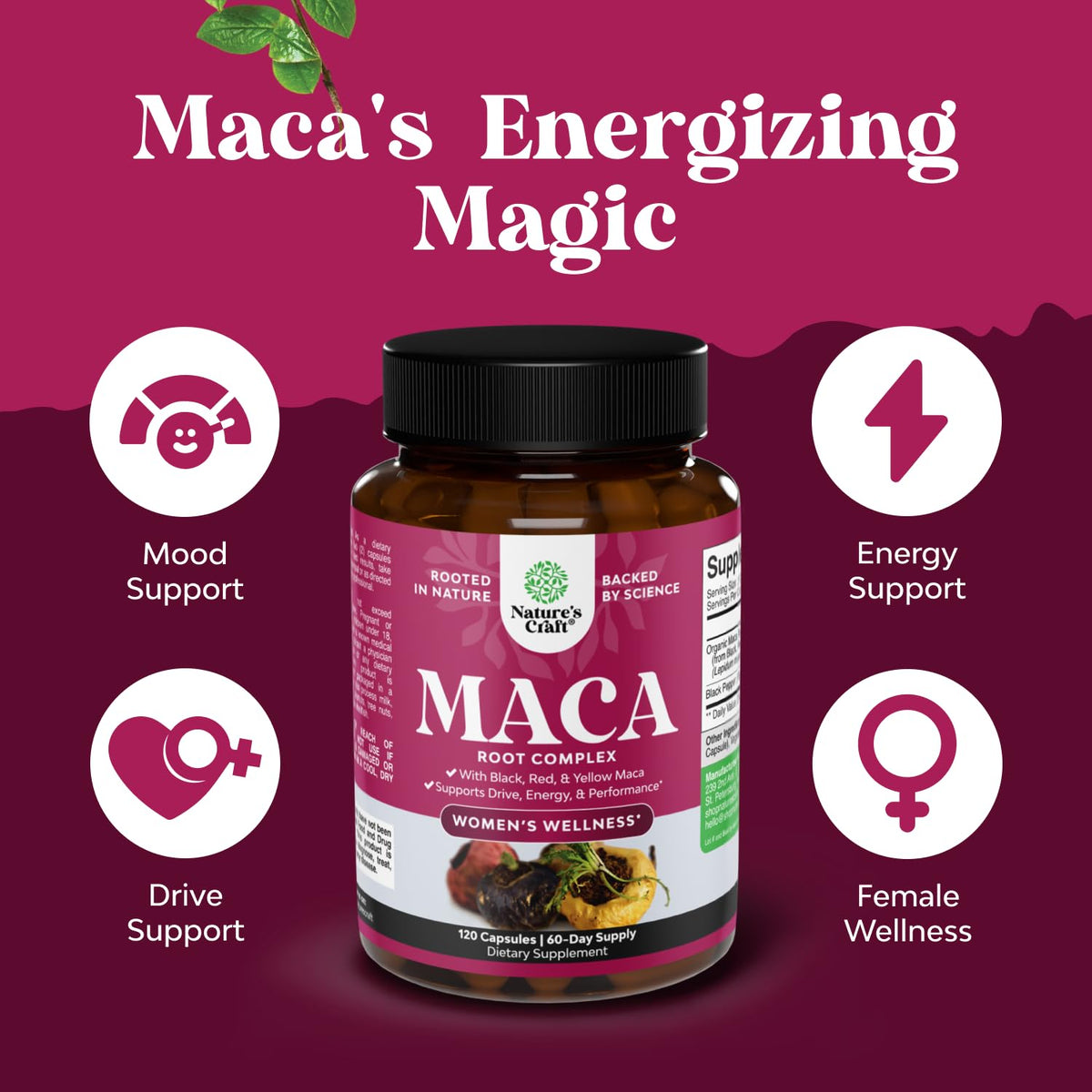 Red yellow black maca benefits