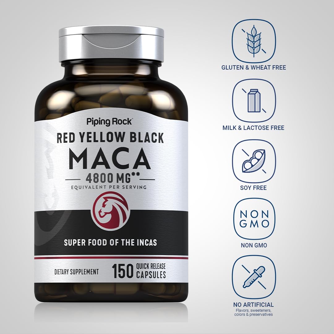 Red yellow black maca root blend