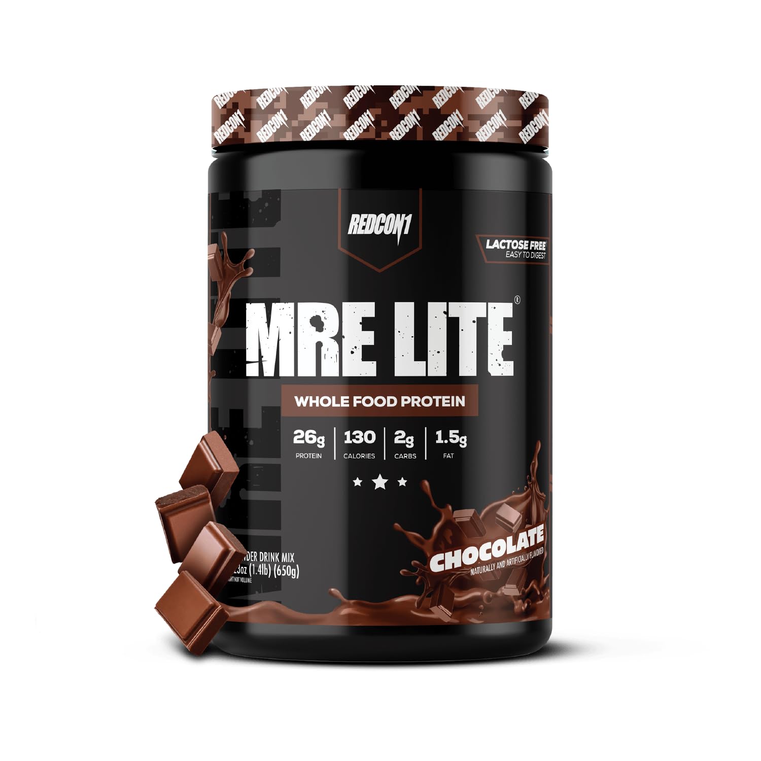 REDCON1 MRE LITE chocolate protein powder