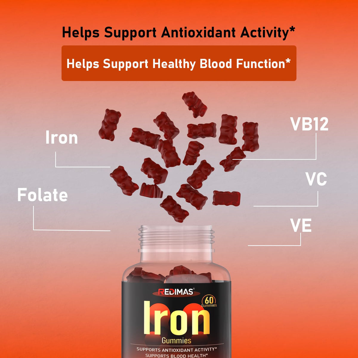 Redimas iron gummies for healthy blood