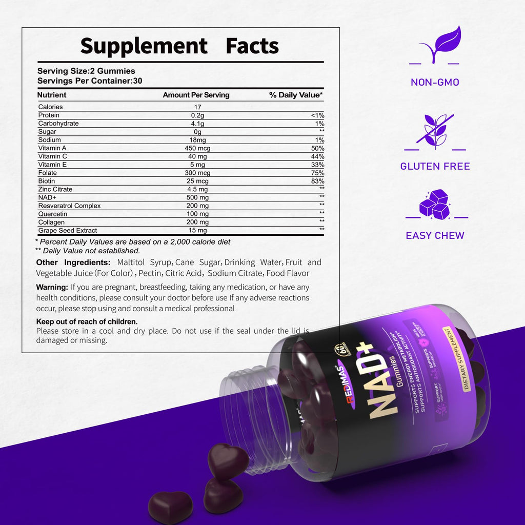 Redimas resveratrol gummies for anti-aging