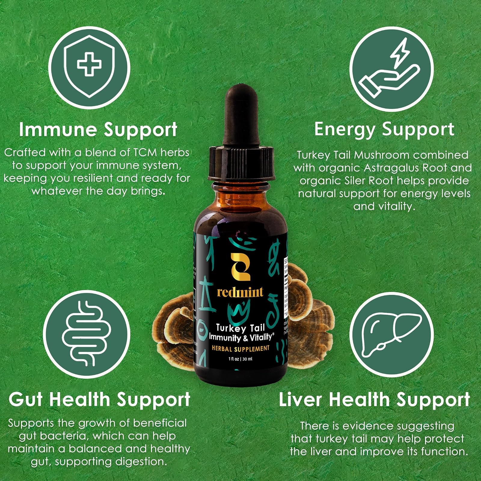Redmint adaptogen mushroom tincture