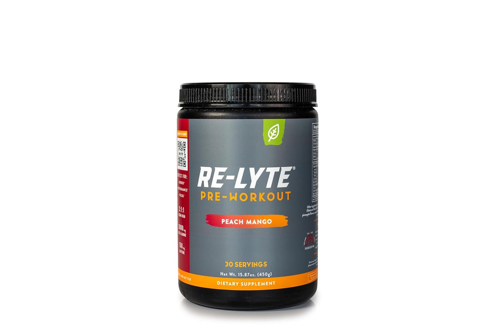 REDMOND pre-workout drink mix peach mango