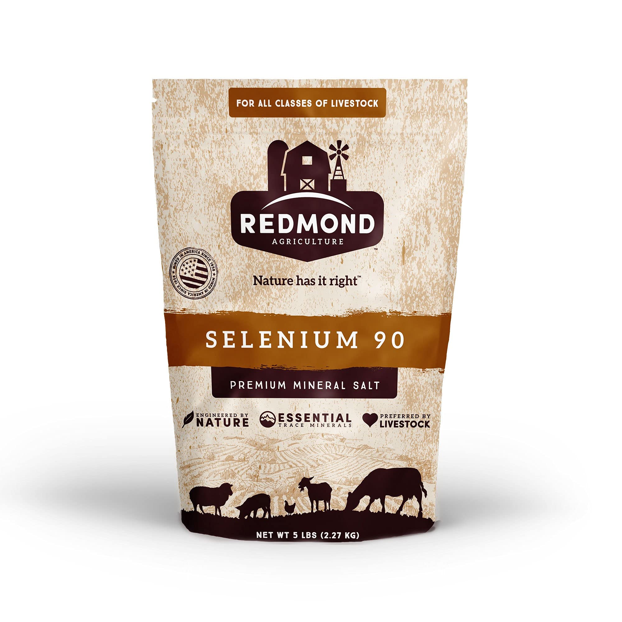 Redmond selenium mineral salt for livestock