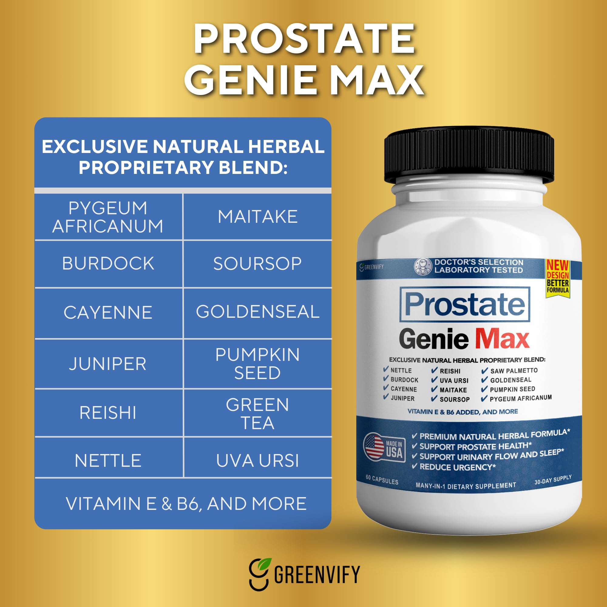 reduce urinary urgency with Prostate Genie Max