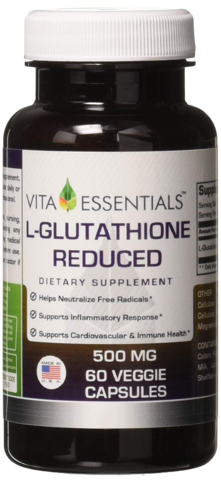 Reduced Glutathione veggie capsules benefits