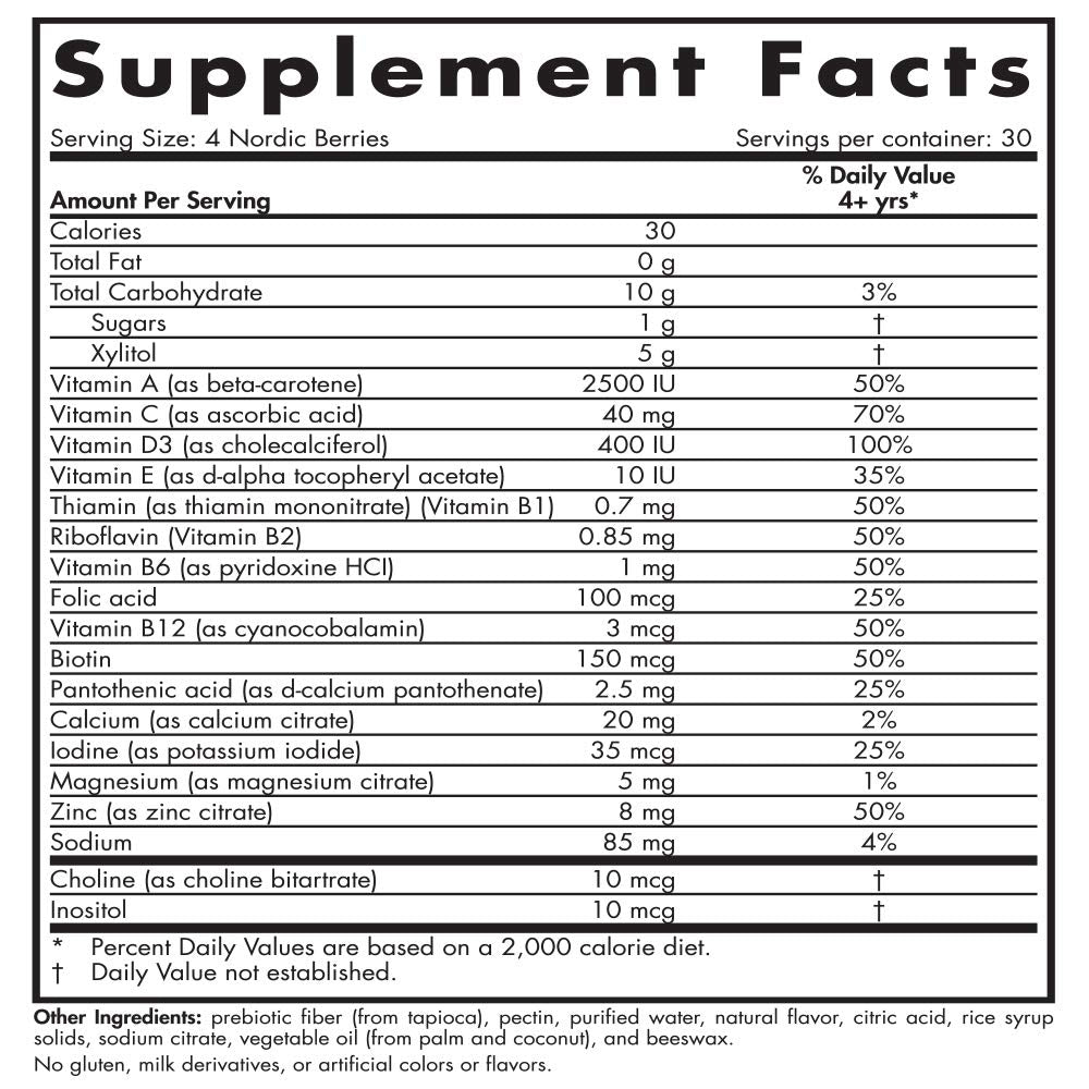 reduced sugar multivitamins for daily health